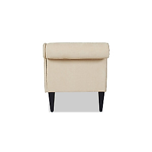 Jennifer Taylor Home Harrison Tufted Roll Arm Lorilee Lounge, Beige Chenille