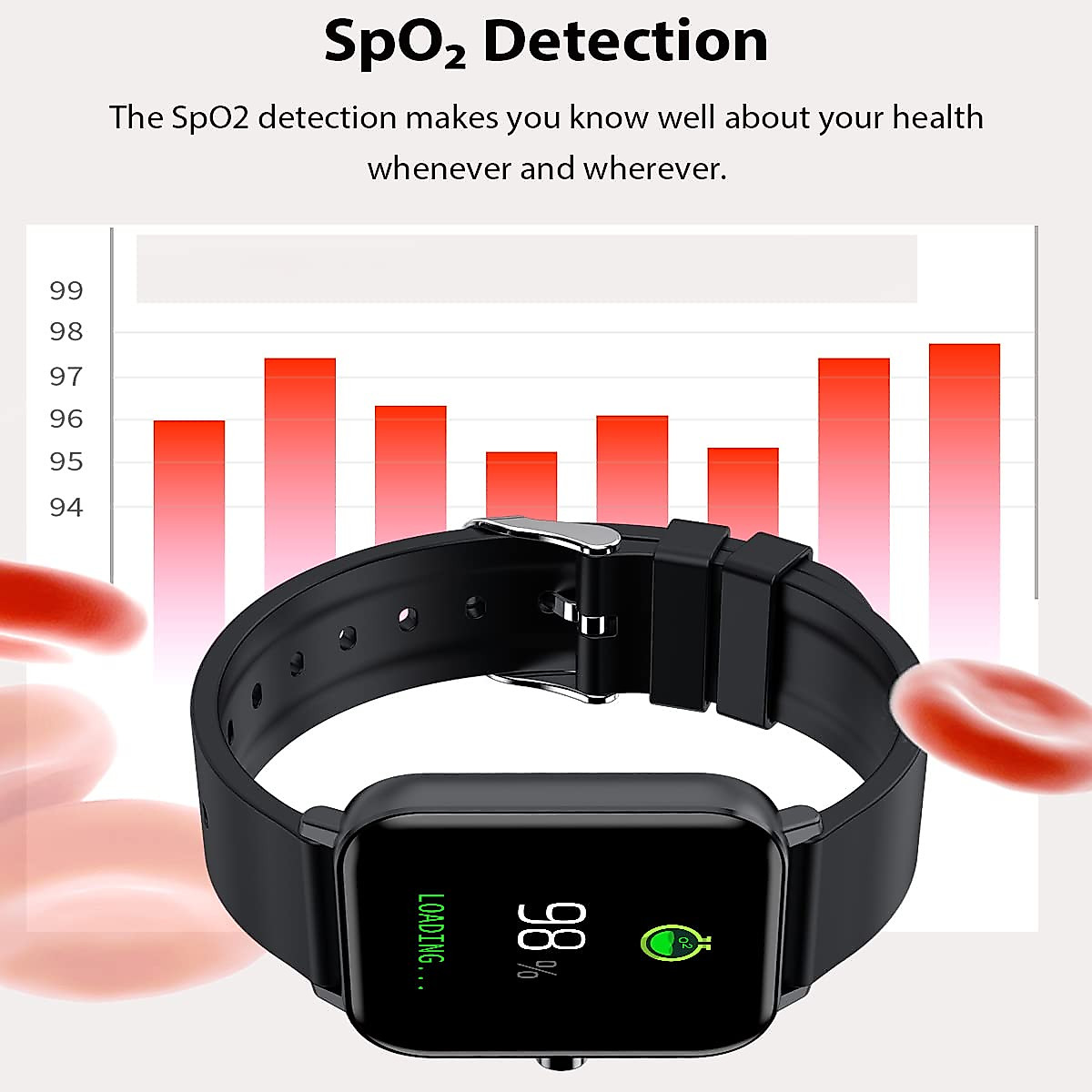 ZTE Watch Live Smart Watch -1.3’’HD Touch Screen Fitness Watch with Blood Oxygen,Heart Rate,Sleep Monitor, IP68 Waterproof Smartwatch for Men/Women, Fitness Tracker Compatible with Android iOS