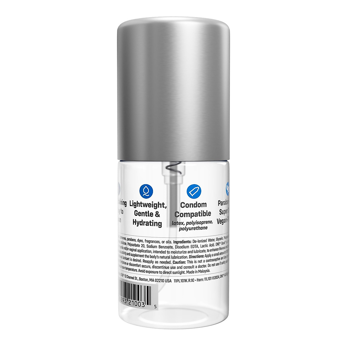 ONE® Condoms Oasis® Water Based Lubricant, 100ml | Mess-Free, Lightweight, Super Clean with an Easy Pump