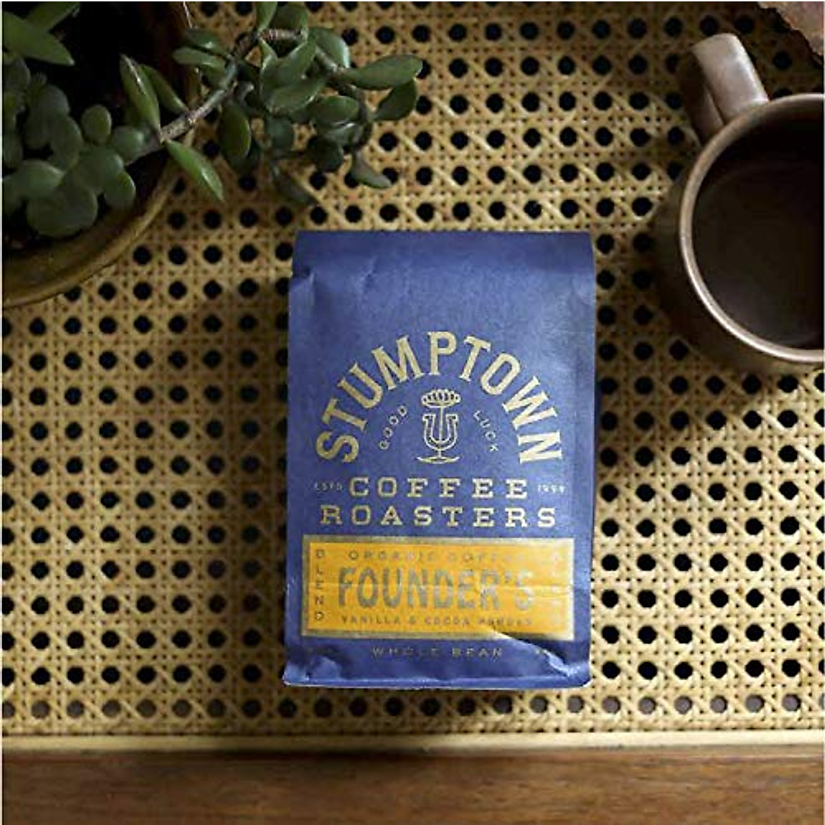 Stumptown Coffee Roasters, Medium Roast Organic Whole Bean Coffee - Founder's Blend 12 Ounce Bag with Flavor Notes of Vanilla and Cocoa Powder