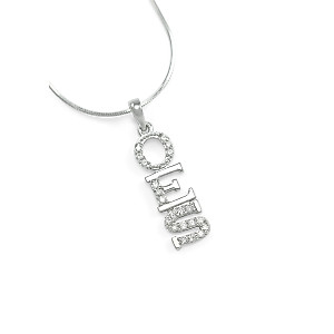 OES (Order of The Eastern Star) Freemasonic Sterling Silver Lavaliere with CZs