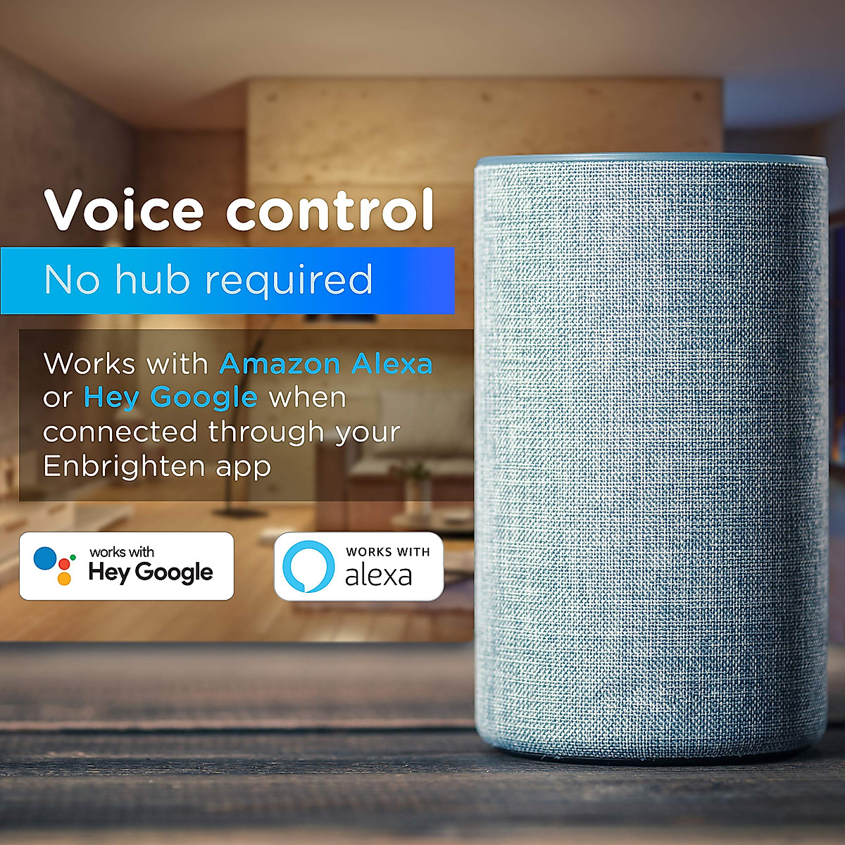 Enbrighten, White, Wi-Fi Smart Light Switch, Indoor Oval Plug-in, 2-Grounded Outlet, Simultaneous Control, No Hub Required, 51253