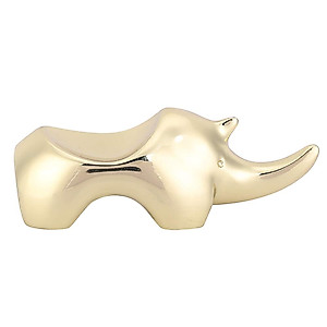 OKJHFD Chopsticks Holder Cute Animal Figurine Chopsticks Stand Ornament Art Crafts for Home Decor Desktop Kitchen (6x2.3x2.1cm/2.4x0.9x0.8in) (gold)