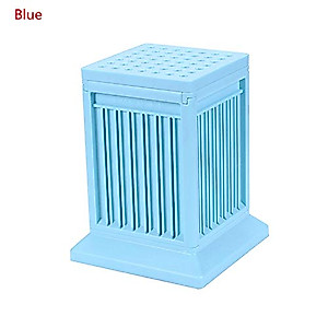 MAYAGU 49 Holes Meat Skewer Kebab Maker Box,Kitchen Quick BBQ Skewer Maker Meat Maker (Blue)