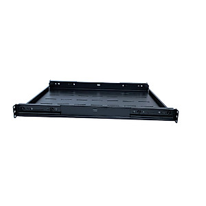 Raising Electronics Fixed Rack Server Shelf 1U 19 Inch Shelves 4 Post Rack Mount Adjustable Deep for Server Network Rack (21.5-28Inch Depth)