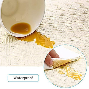 Play Mat, Baby Foldable Play Mat Crawling Mat Extra Large Foam Mat Reversible Baby Crawling Mat Non Toxic Waterproof for Infants Toddlers Thicker