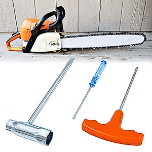 Wanotine Chainsaw Wrench Scrench 13mm x 19mm with T27 Torx Screwdriver Chainsaw Tool Fit for Stihl, Echo, Poulan, Makita, Partner, John Deere, Jonsered, Dolmar Chainsaws