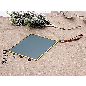 Funerom 8 x 5 inch Decorative Wall Mirror Small Decor Mirror Gold Diamond Shape