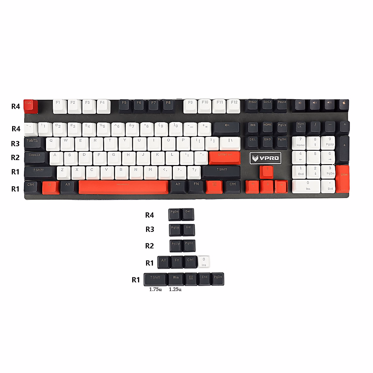 108 122 Double Shot Backlit Olivia Keycaps PBT Shine Through OEM Profile Keycap for MX Mechaniccal Keyboard 61 68 84 87 104 (P5 122)