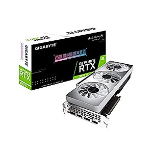 GIGABYTE GeForce RTX 3070 Ti Vision OC 8G Graphics Card, WINDFORCE 3X Cooling System, 8GB 256-bit GDDR6X, GV-N307TVISION OC-8GD Video Card