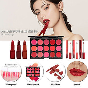 MISS ROSE M All In One Full Makeup Kit for Women, Multipurpose Makeup Sets, Beginners and Professionals Alike, Easy to Carry(Pink)