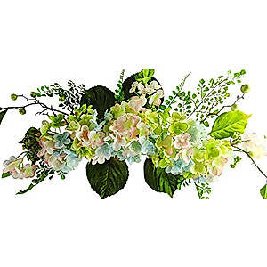 28 inches hydrangea swag for wedding party home garden, wedding arch garden wall decoration, weddings, Blue Pink
