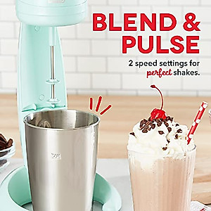 Dash Retro Milkshake Maker for Malts, Soda Fountain Drinks, Protein Shakes, Whipping Omelets and Pancake Batter, 2-Speed Settings + Pulse, Recipe Guide Included, 24oz