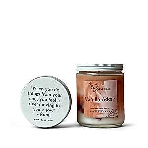 Borne Real, Vanilla Adore, Aromatherapy Scented Candles for Home, Smells Like caramelized Sugar & Vanilla, Candles of Stress Relief, 100% Natural Coconut Wax