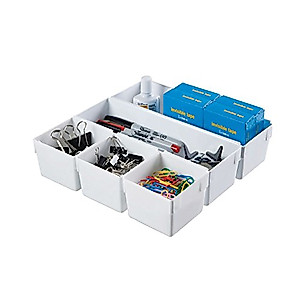Rubbermaid Drawer Organizer, 9 by 6 by 2-Inch, White (FG2916RDWHT)