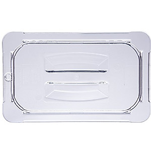 Carlisle FoodService Products 10290U07 StorPlus Quarter Size Polycarbonate Universal Handled Food Pan Lid, Clear