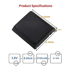 GIKYSUIZ 10-Pack 2160mAh Upgraded Battery for Honeywell 8680i Smart Wearable Scanner fits Part Number BAT-SCN02 BAT-SCN03