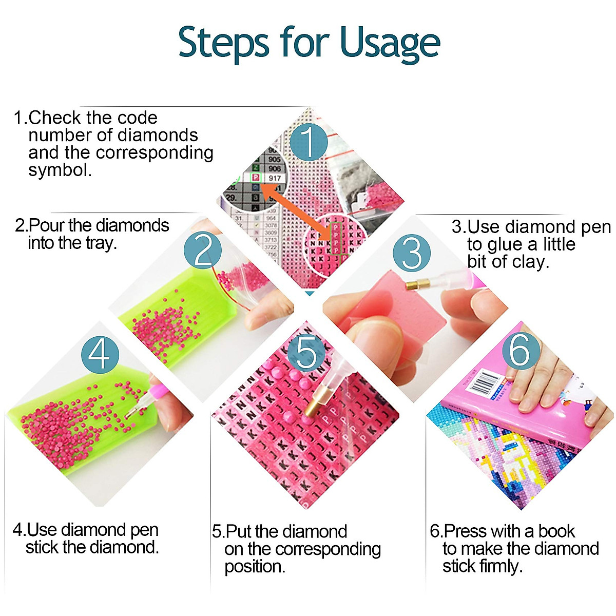 Reofrey DIY Diamond Art Painting Kits for Adults Elephant, Diamond Art Animal Full Drill Round Rhinestone Diamond Art Painting Accessories, Cross Stitch Embroidery for Crafts (30x40 cm/ 12x16 inch)