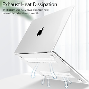 Mektron Case for MacBook Air 15 INCH 2024 M3 A3114 /2023 M2 A2941 Case with 15.3" Liquid Retina Display & Touch ID Cover, Plastic Hard Shell with Screen Protector, Crystal Clear