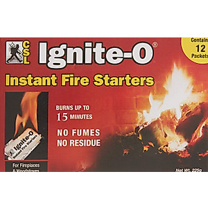 Ignite-O Creosote Sweeping Log FS855-24 Instant Fire Starter, 12-Packets, Brown/A