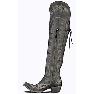 Lane Women's Lexington Leather Tall Western Boot Snip Toe Jet Black 9 M US