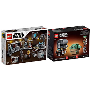 LEGO Star Wars The Armorer's Mandalorian Forge 75319 + Brickheadz Mandalorian & The Child 75317 Exclusive Set