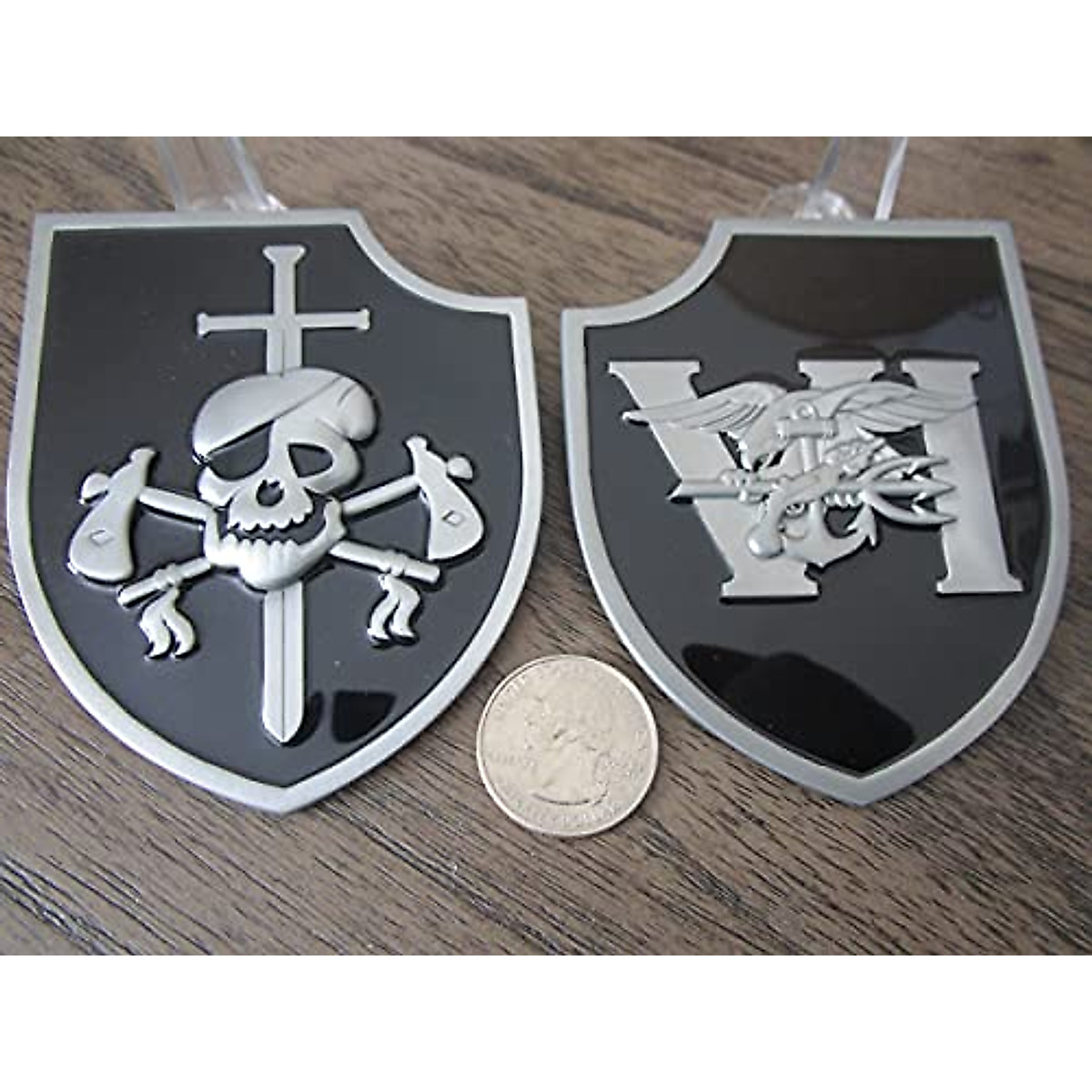 Set of Six Navy Seal Team Six Challenge Coins DEVGRU Squadrons Blue, Gold, Red, Silver, Grey & Black