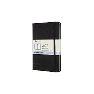 Moleskine Art Sketchbook, Hard Cover, Medium (4.5" x 7") Plain/Blank, Black, 88 Pages