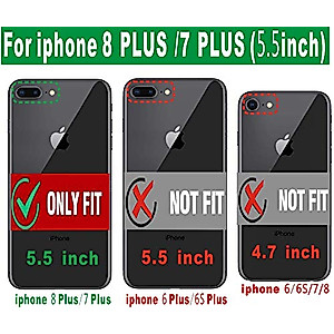 Folmeikat Compatible with iPhone 8 Plus Case, iPhone 7 Plus/iPhone 6 Plus/6s Plus Case Screen Protector Slim Shock Absorption Reinforced Corner Soft TPU Silicone Clear Case 5.5" (Clear)