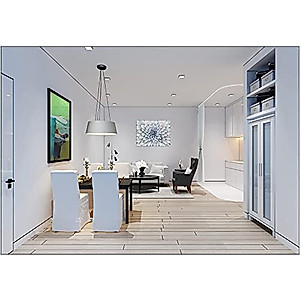 SYGALLERIER Floral Canvas Wall Art with Textured Modern Abstract White Flower Paintings Aesthetic Pictures Artwork for Living Room Bedroom Bathroom Decor