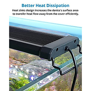 NICREW ClassicLED Plus LED Aquarium Light with Timer, 15 Watts, for 18 to 24 Inch Fish Tank Light, Daylight and Moonlight Cycle, Brightness Adjustable