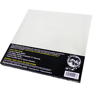 (100) 12" LP Record Outer Sleeves Premium 2.5mil Thick Archival Quality, Super Clear - 12SB025