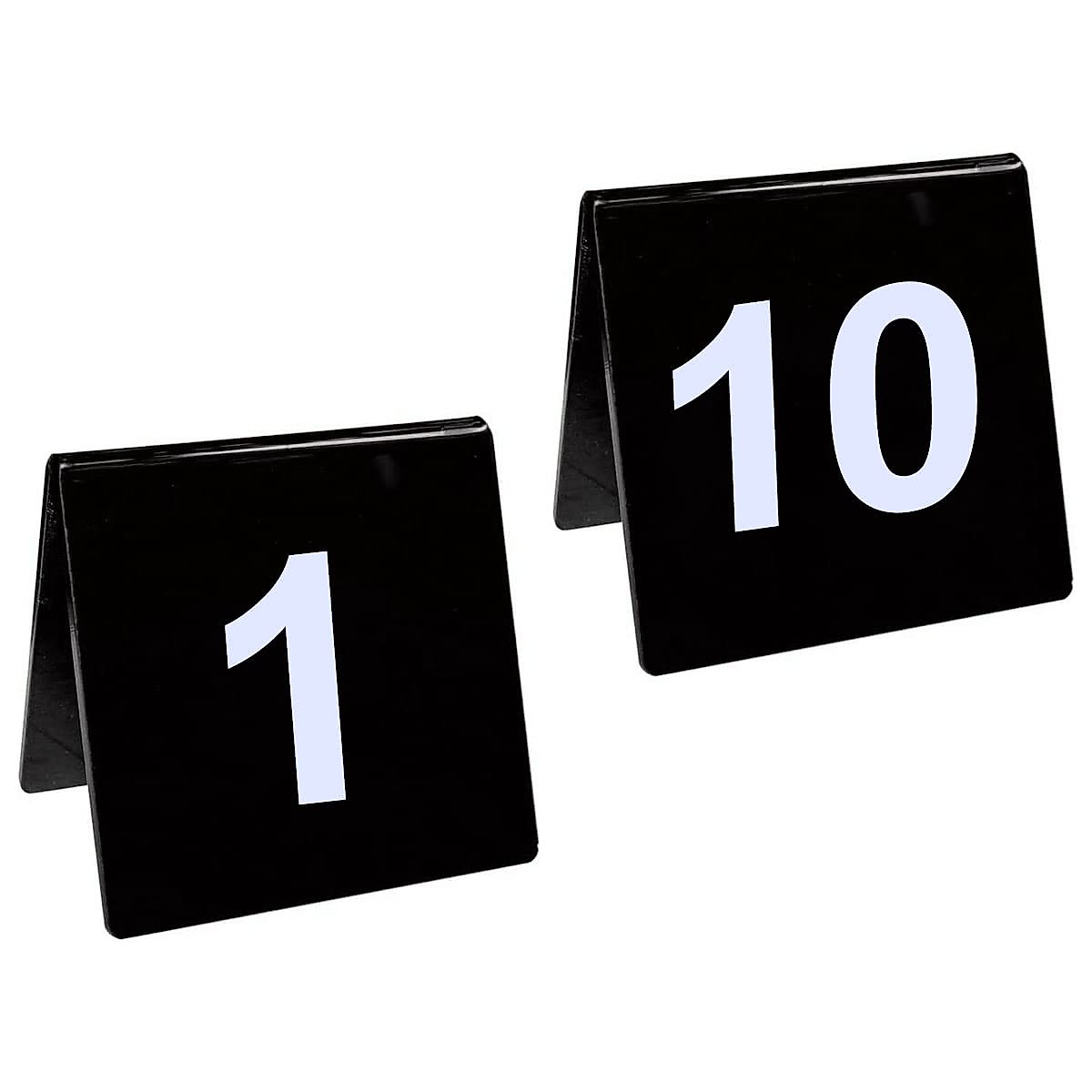 Table Numbers 1-10 Black Acrylic Table Numbers Double Side Number Table Tent Number For Wedding Reception Restrant