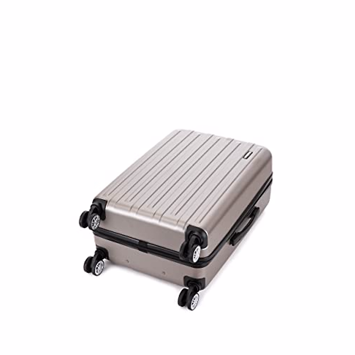 Rockland Paris Hardside Luggage with Spinner Wheels, Silver, 3-Piece Set (20/24/28)