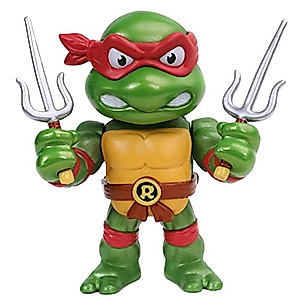 Jada Toys "Teenage Mutant Ninja Turtles 4"" Raphael Die-cast Figure, Toys for Kids and Adults, red
