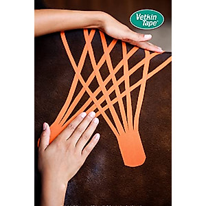 VETKIN VetkinTape® Veterinary Kinesiology Tape Orange | Kinesiology Tape for Horses & Dogs | Equine & Canine Kinesiotape | Latex Free and TÜV Quality Mark Certified Ktape | 1.2 inch | Pack of 2 Rolls