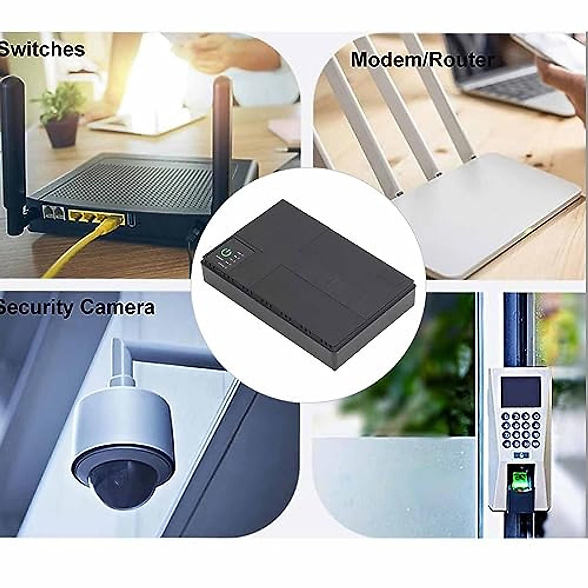 10400mAh POE UPS Battery Backup Power Supply 5V 9V 12V 2A Mini Uninterruptible 85V to 265V (US Plug)