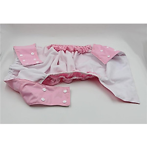 Kawaii Adult Cloth Diaper, Large Adult Nappy with 1 Super Absorbent Diaper Insert, Adjustable Reusable for Incontinence Leakproof Protective Underwear - Blue