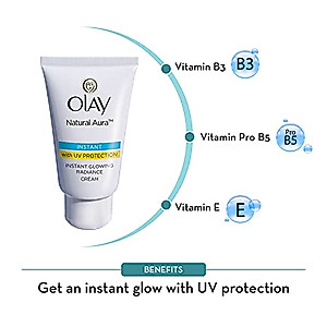 Olay Natural White Light Instant Glowing Fairness Cream, 40g