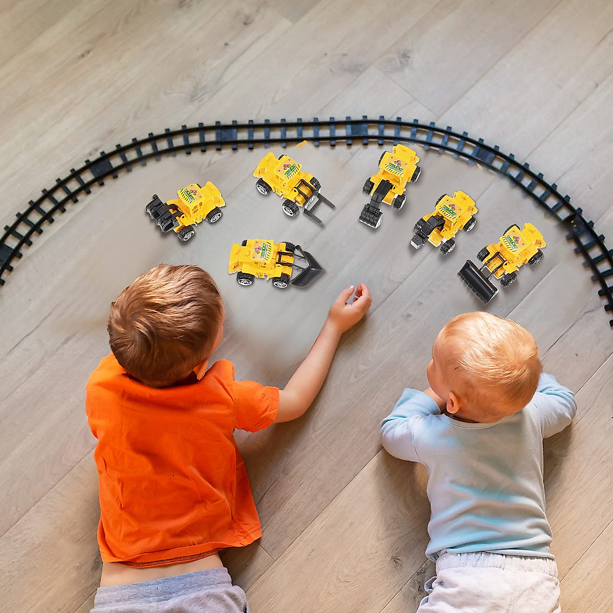 Yerliker 24 Pcs Construction Party Decoration Set Construction Cone Shaped Cake Candles 6 Construction Truck Excavator Cake Toppers 12 Plastic Shovel Shape Spoons for Kids Boy Birthday