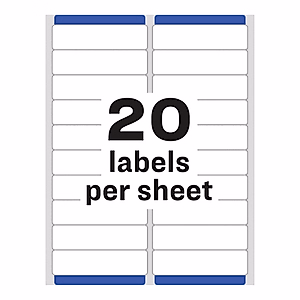 Avery Easy Peel Printable Address Labels with Sure Feed, 1" x 4", White, 500 Blank Mailing Labels (08161)