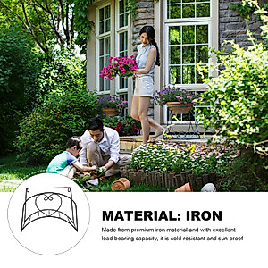 DOITOOL Hose Wrought Iron Frame Wall Hose Holder Iron Garden Hose Holder Hose Hanger Wall Hose Hook Garden Water Hose Holder Garden Hose Stand Water Hose Storage Hanger Soft Hose Work car
