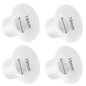 Wearable Breast Pump Flange Inserts 19mm, 4pcs Replacement Compatible with Spectra Motif Luna Medela Momcozy Tsrete 24mm Pump Flange for Pumping Moms