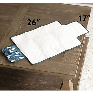 Baby & Toddler Travel-Friendly Padded Change Pad with 100% Organic Cotton Lined Interior, an O.W.L Product