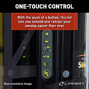 Solera Standard 12V Universal Awning Hardware Kit for 5th Wheel RVs, Travel Trailers and Motorhomes, Black