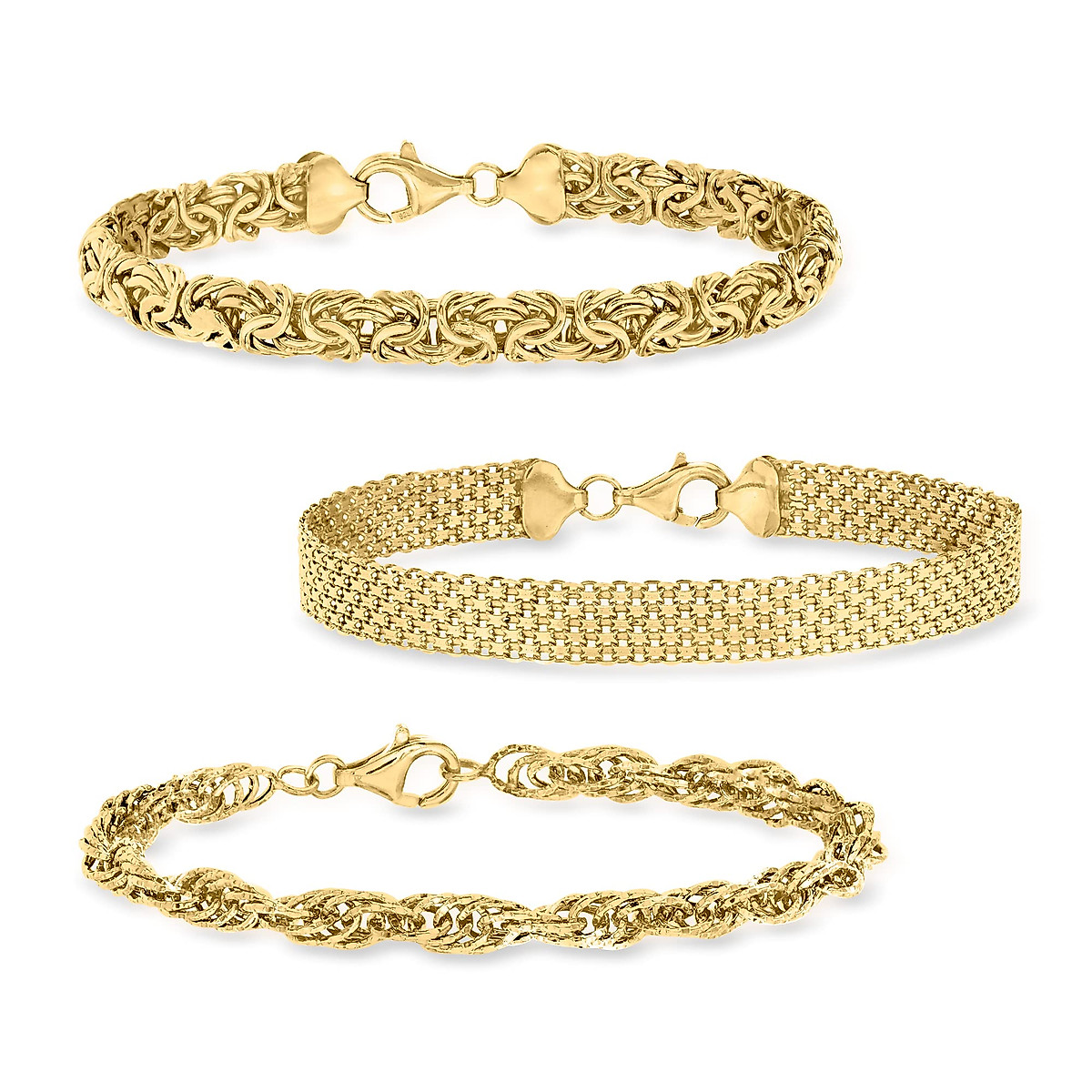 Ross-Simons Jewelry Set: 3 Link Bracelets