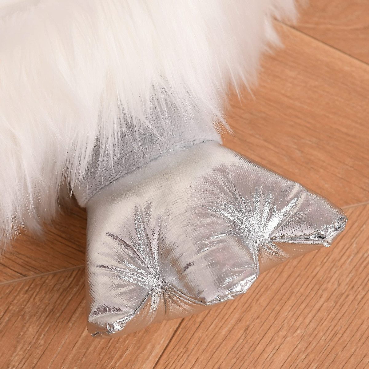 Qaba Stuffed Animal Sofa Armrest Chair Cartoon Storage Bean Bag Chair for Kids with Cute Swan Flannel PP Cotton 22" x 16.5" x 22" White