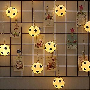 Venhoy String Lights LED Football Shell Light String, Curtain Light, Fairy String Light, Starry String Lights, Garden, Patio, Home, Wedding, Party, Christmas (Size : 20 Lights)