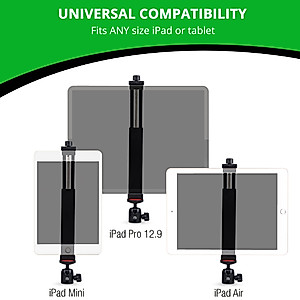 KobraTech iPad + iPhone Tripod Mount Set - iPad Tripod Mount & iPhone Tripod Mount - Includes Ball Head & Bluetooth Remote Shutters