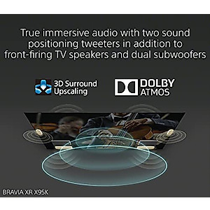 Sony 75 Inch 4K Ultra HD TV X95K Series: BRAVIA XR Mini LED Smart Google TV with Dolby Vision HDR and Exclusive Features for The Playstation® 5 XR75X95K- 2022 Model